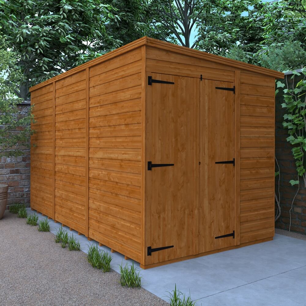 12ft x 6ft Pent Double Door Windowless Shed